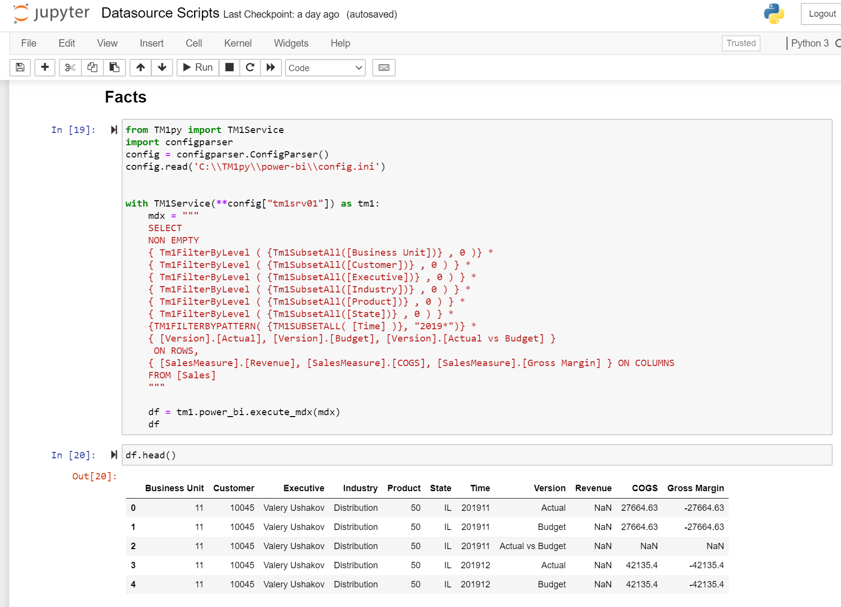 Getting TM1 data into Power BI - Cubewise CODE