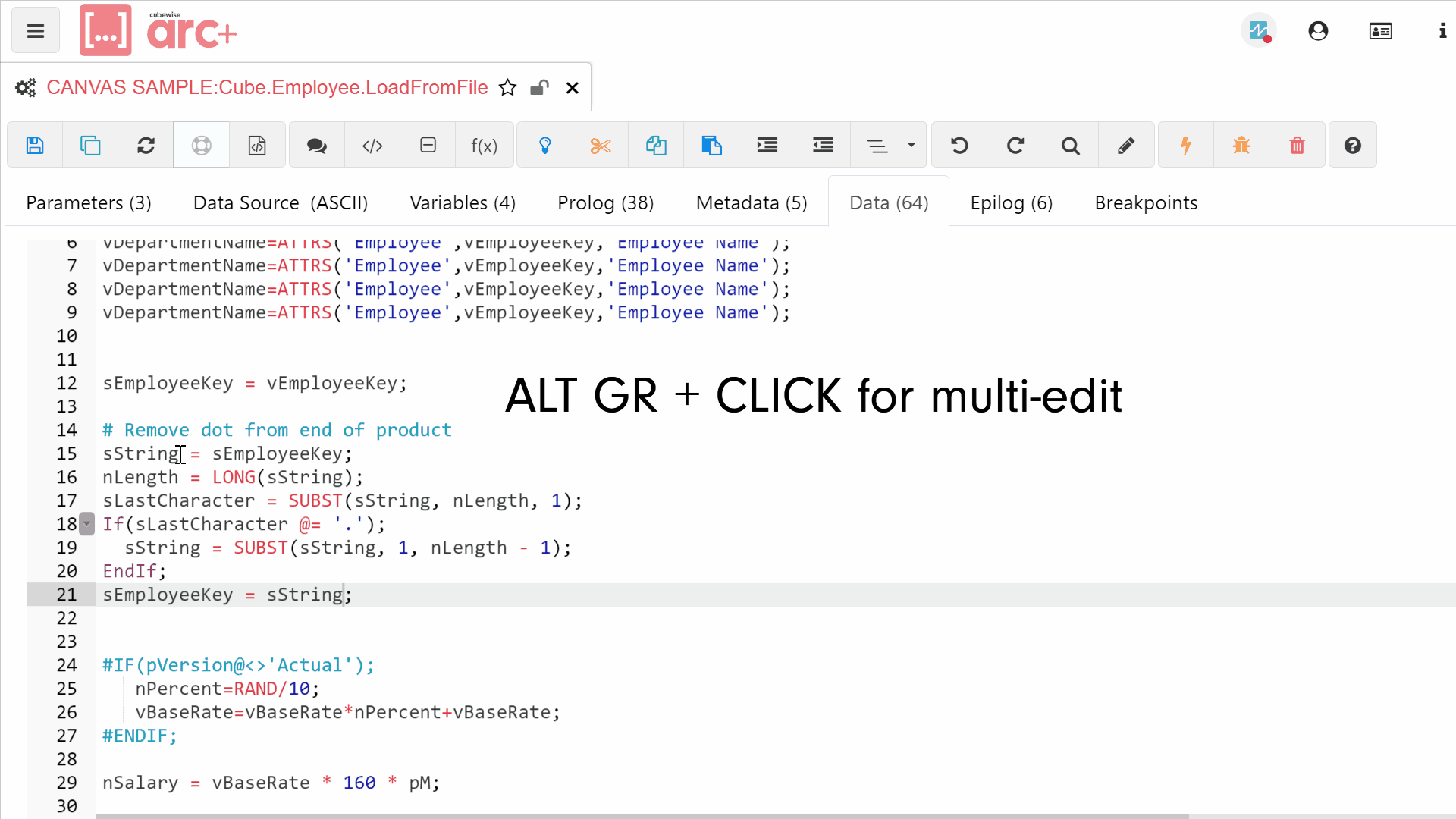Code faster with shortcuts in Arc - Cubewise CODE