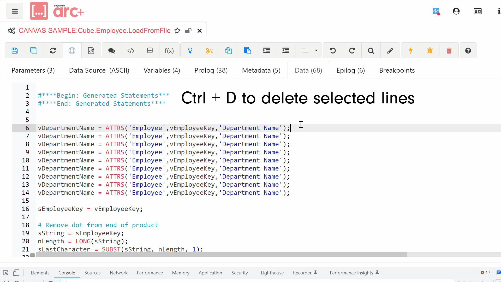 Code faster with shortcuts in Arc - Cubewise CODE