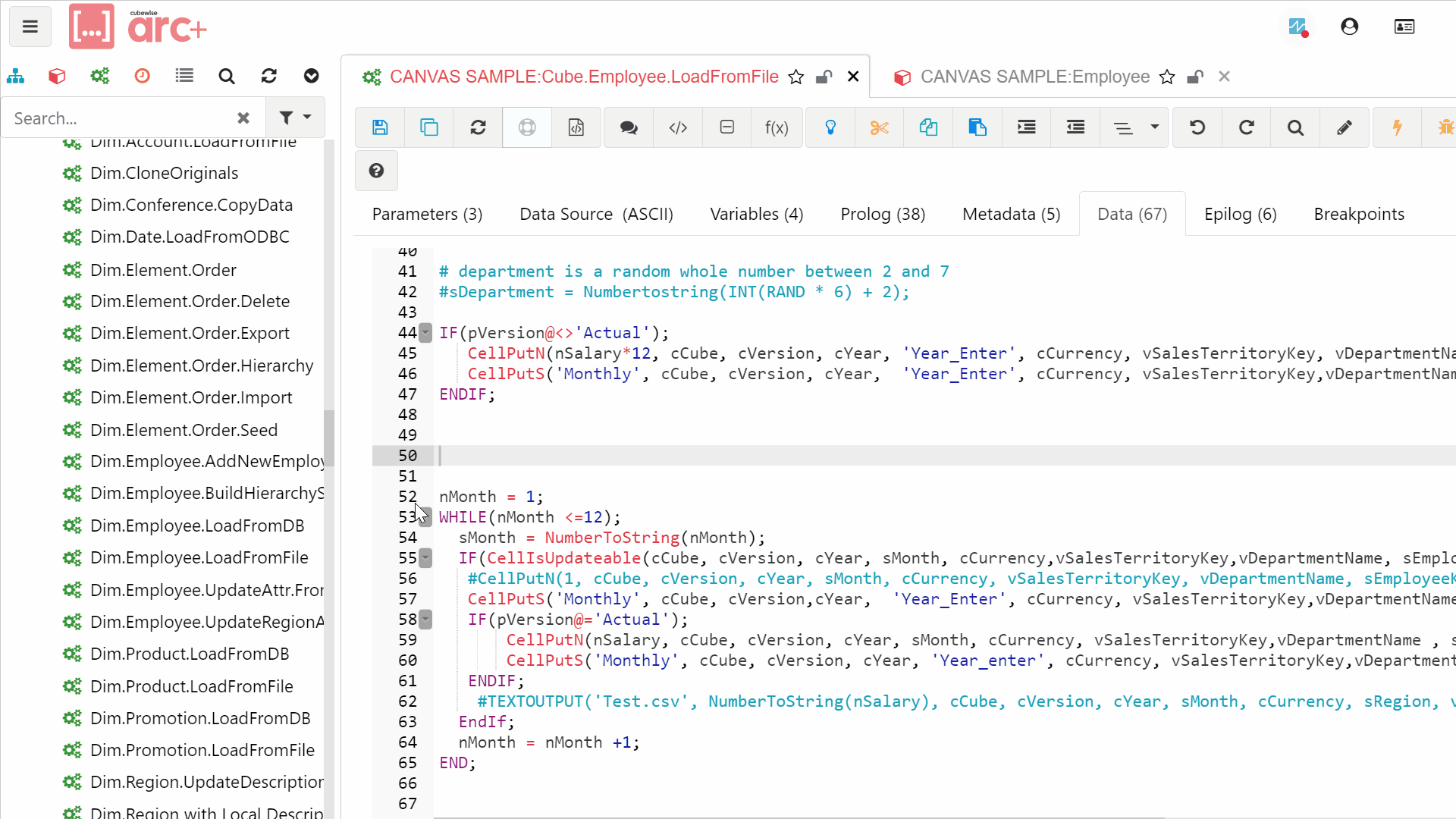 Code Faster With Shortcuts In Arc Cubewise Code