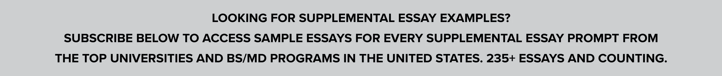 The Ultimate Guide to Supplemental College Application Essays (Examples ...