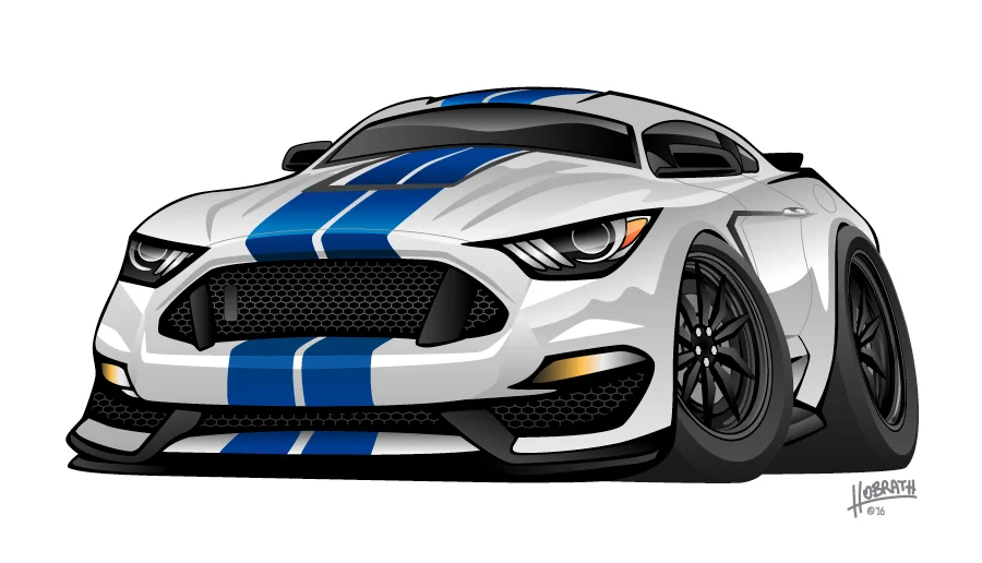 Mustang Muscle Car Cartoons