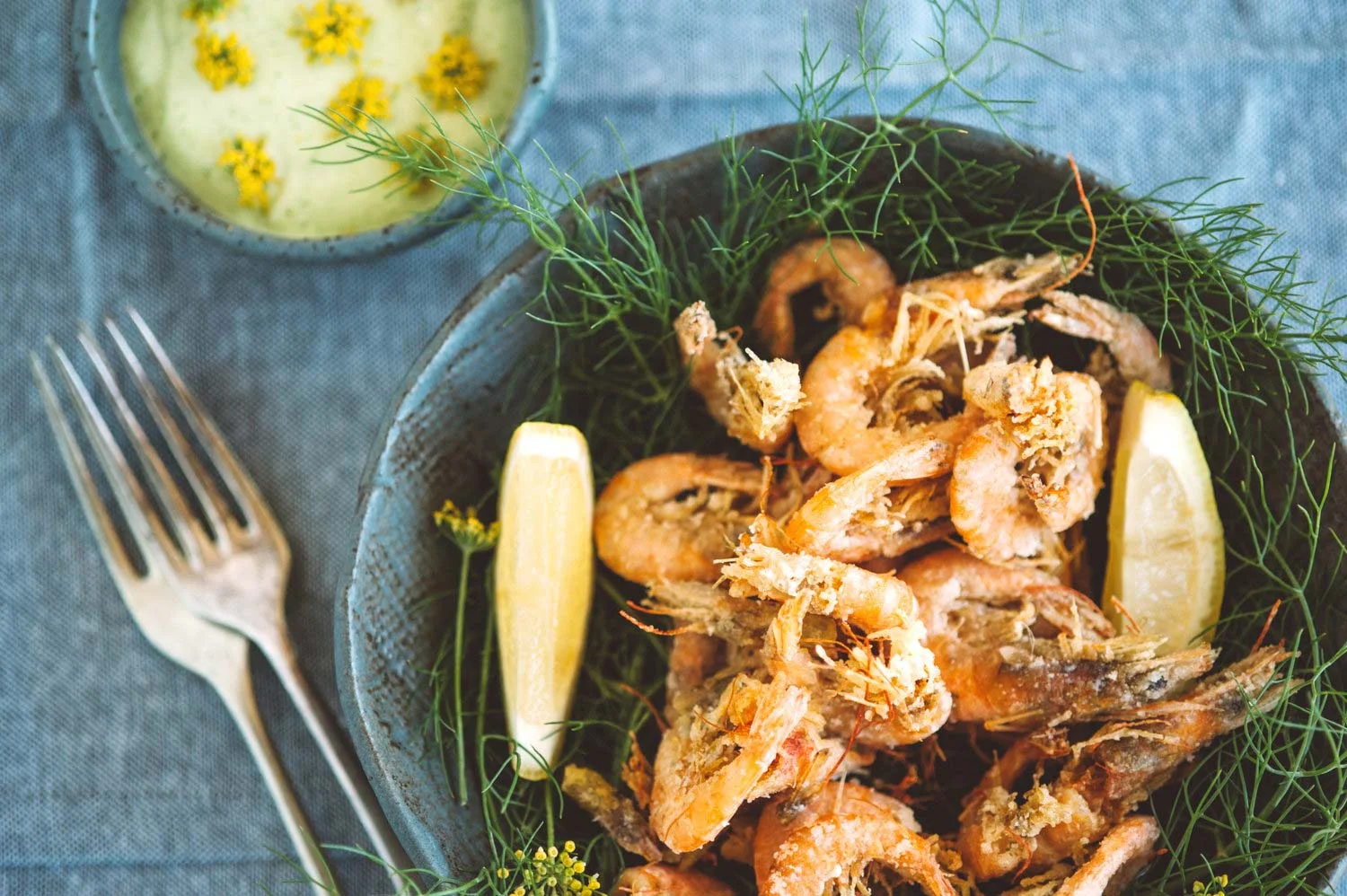 Fried Prawns, Parsley and Lemon Mayonnaise — EXP. restaurant