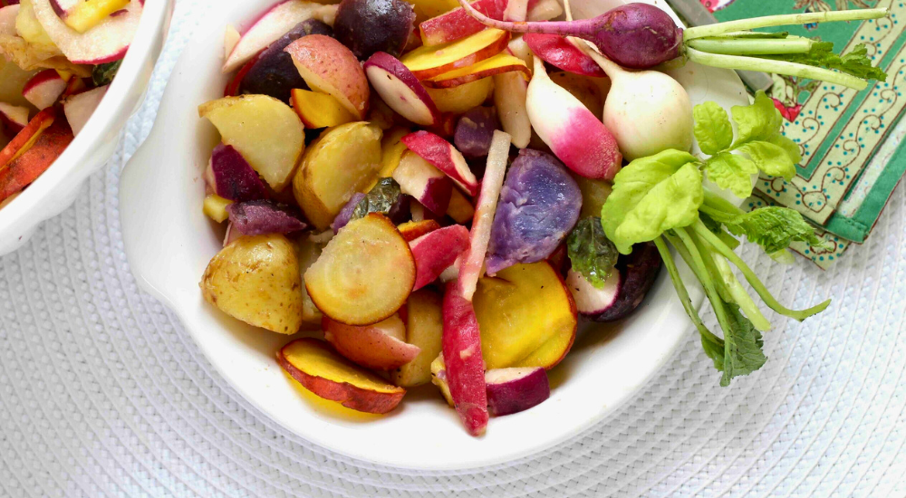Warm Rainbow Root Salad | Cosy Fall Recipe — Pomme Natural Market