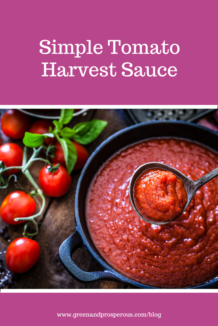 Simple Tomato Harvest Sauce — Green and Prosperous