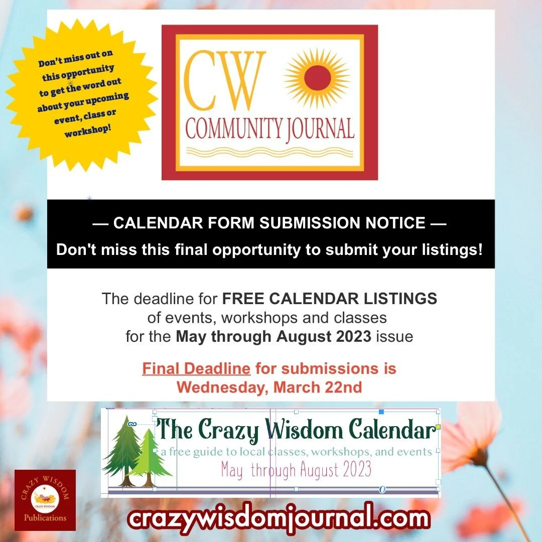 Weekly 14 — Crazy Wisdom Community Journal