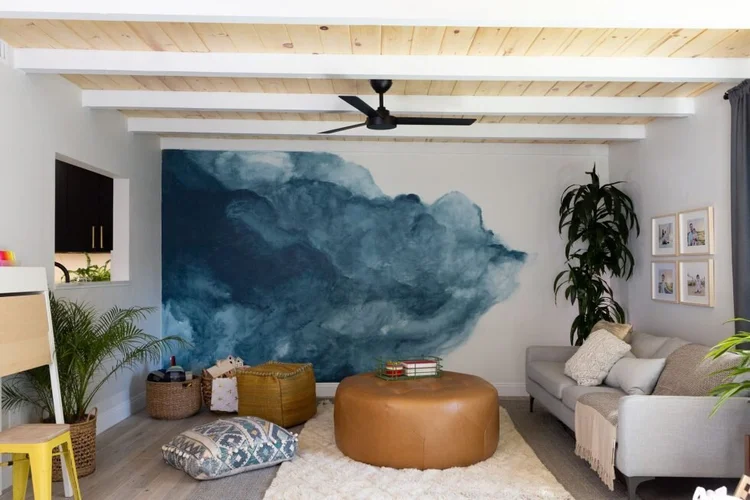 How To: DIY Painted Waves Wall Mural — Ripe Designs
