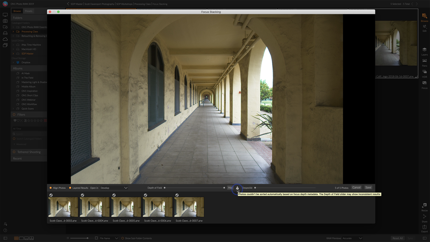 Fix The Focus Stack Warning In Photo RAW — Scott Davenport Photography