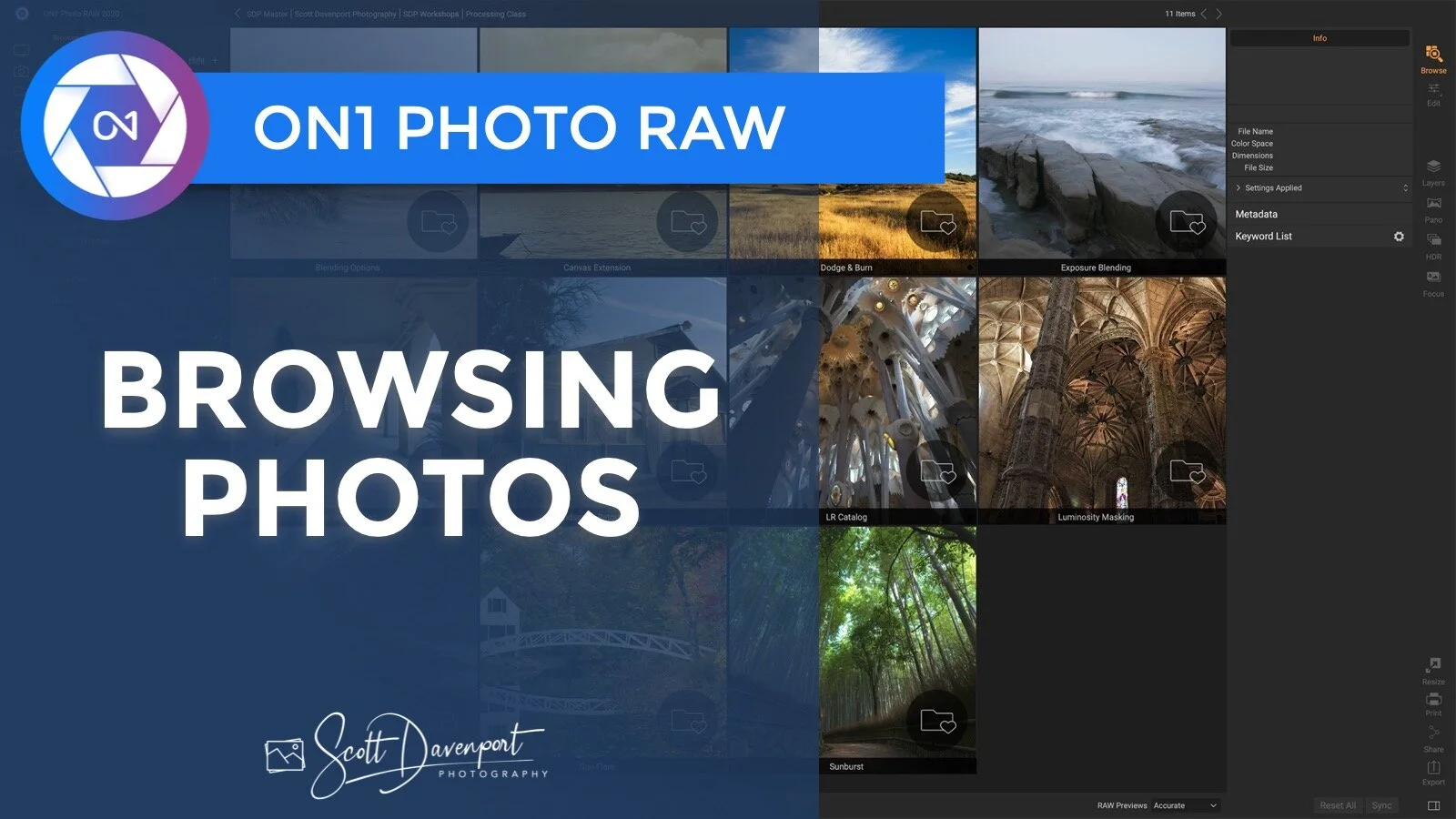 Free ON1 Photo RAW 2023 Tutorials - ON1 Learning Center — Scott Davenport Photography
