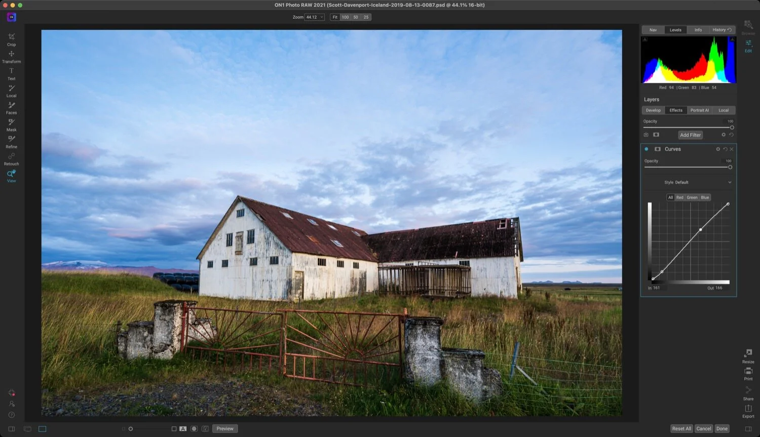The Curves Filter Explained - ON1 Photo RAW 2021 — Scott Davenport ...