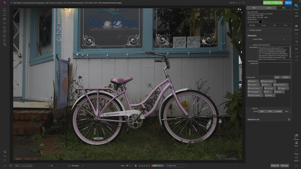 A Deeper Look At Keyword AI In Photo RAW 2023 — Scott Davenport Photography