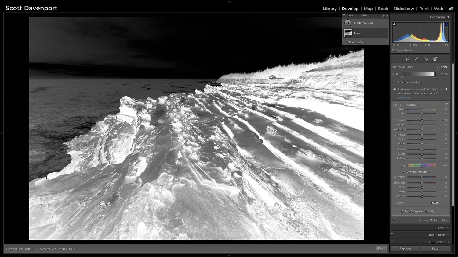 How To Make A Classic Luminosity Mask In Lightroom — Scott Davenport ...