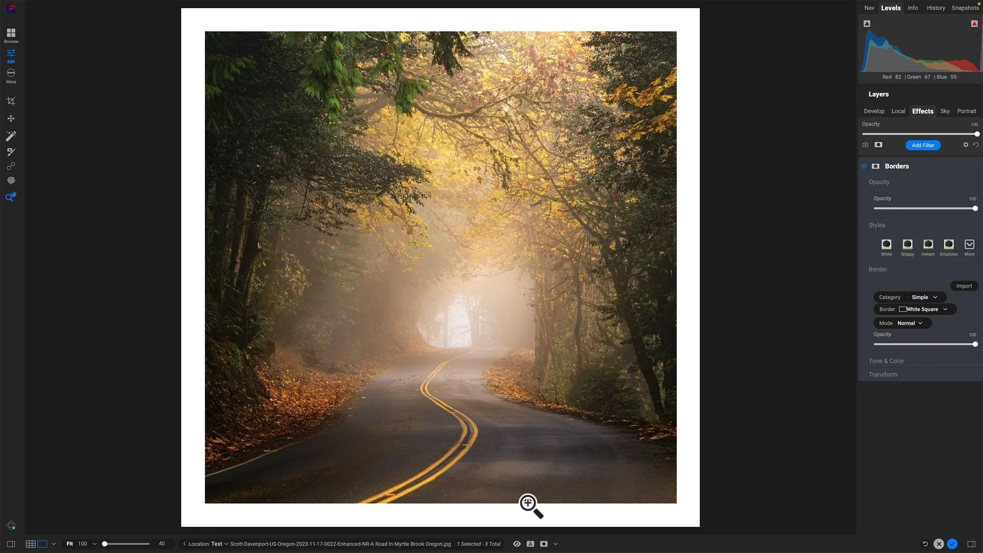 Frame Your Image Like A Polaroid In ON1 Photo RAW — Scott Davenport Photography