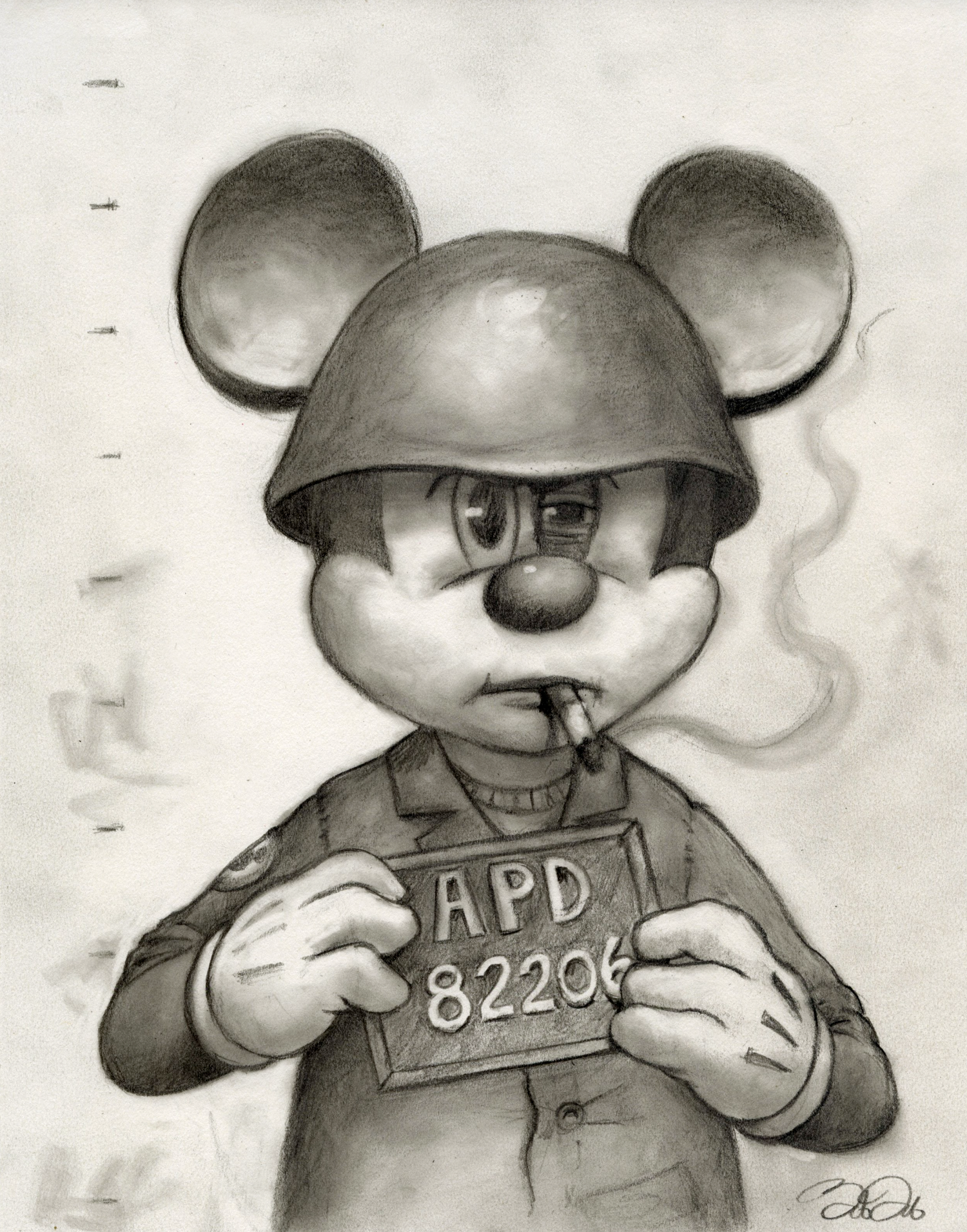 How To Draw Mickey Mouse Gangster Step By Step