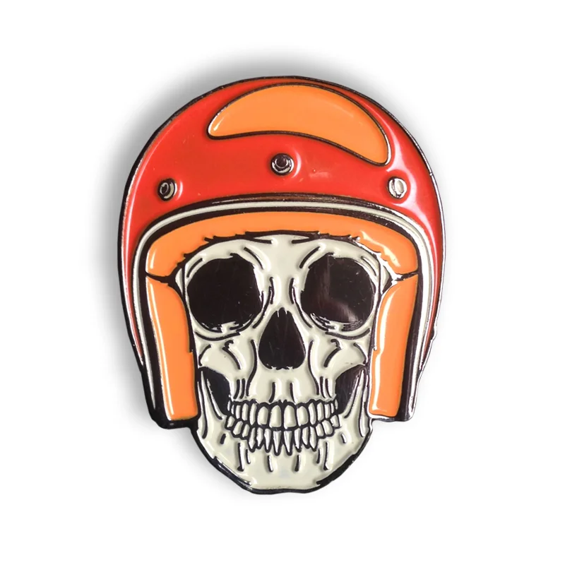 Helmet Skull Pin — Eyes Wide Awake