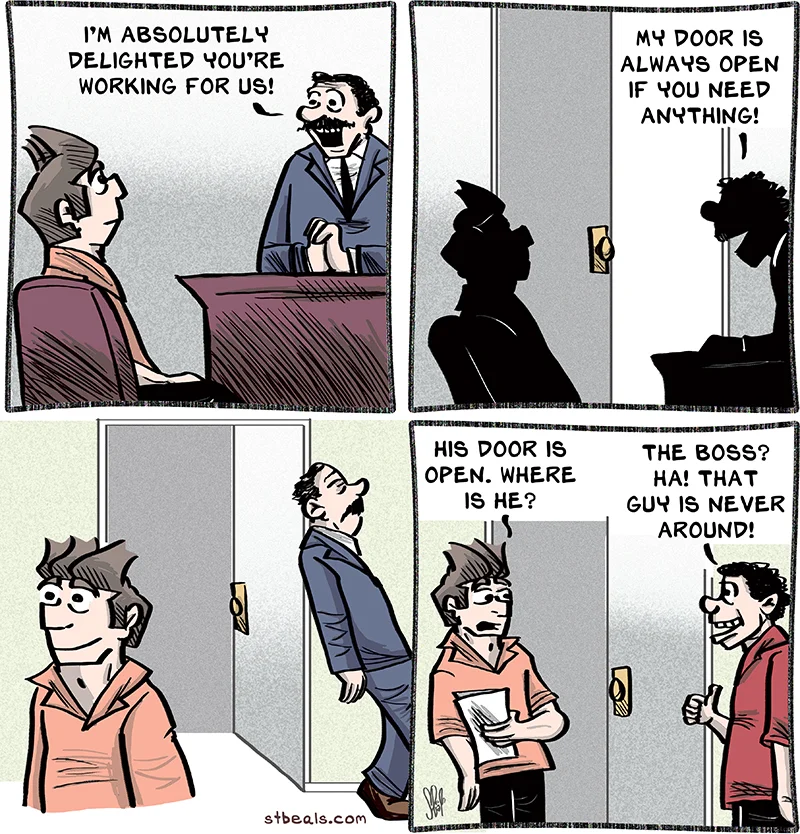Open Door Policy Cartoon