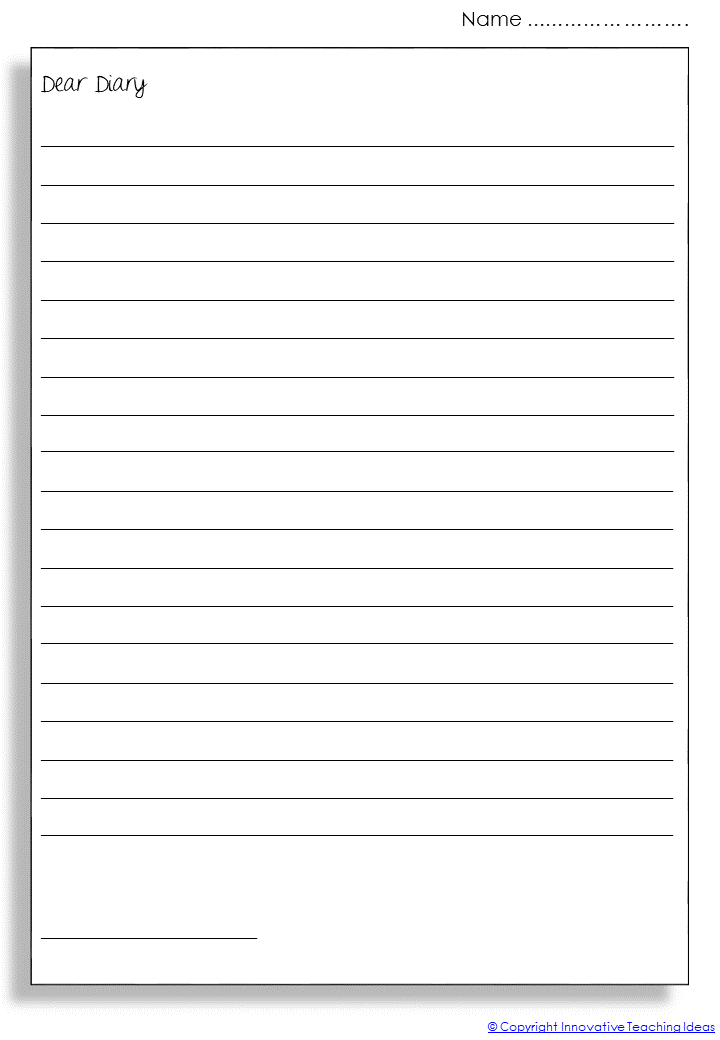 Reading Diary Template Classles Democracy