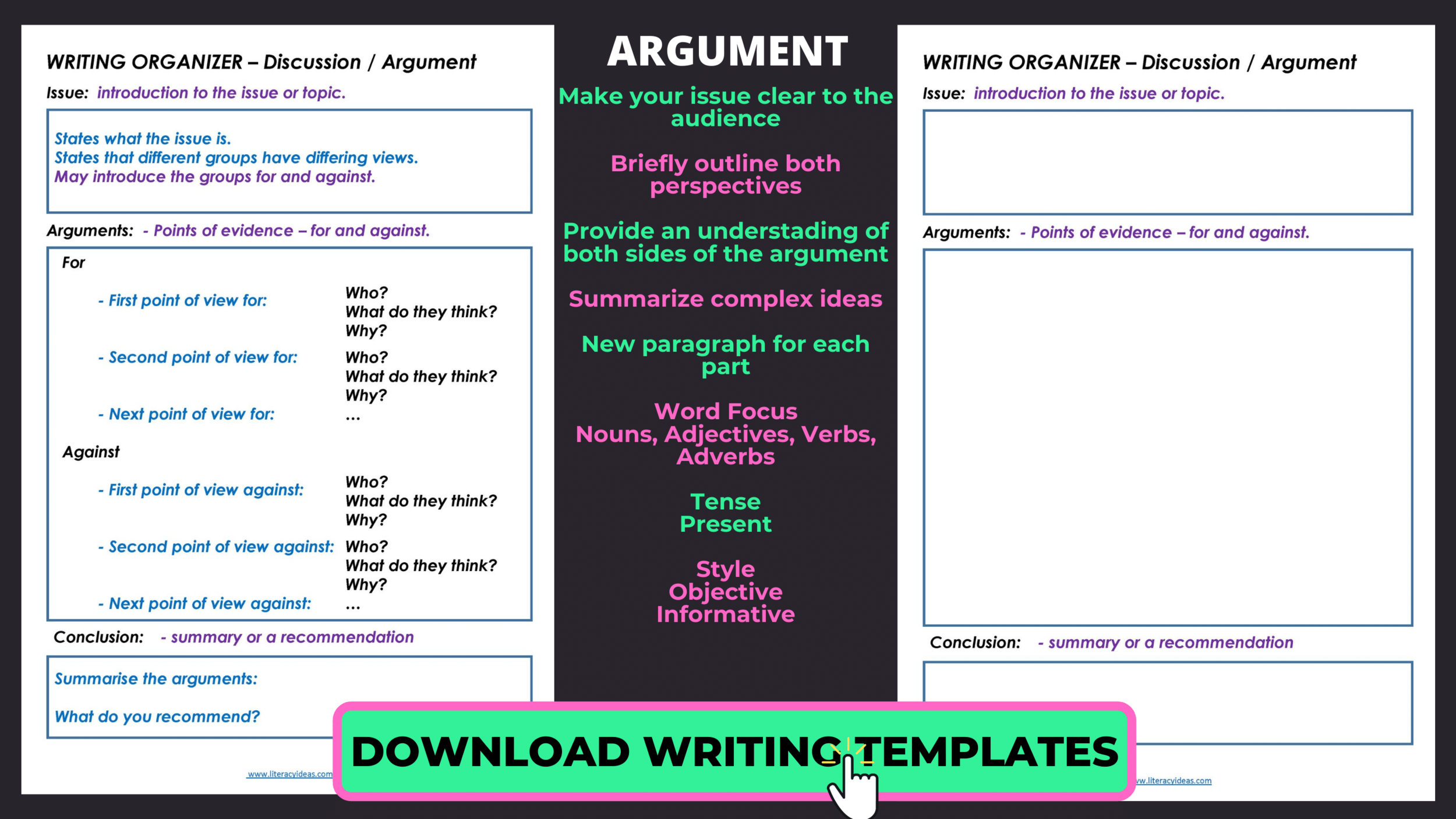 How to write an Argumentative Essay (With Topics & Graphic Organizer ...