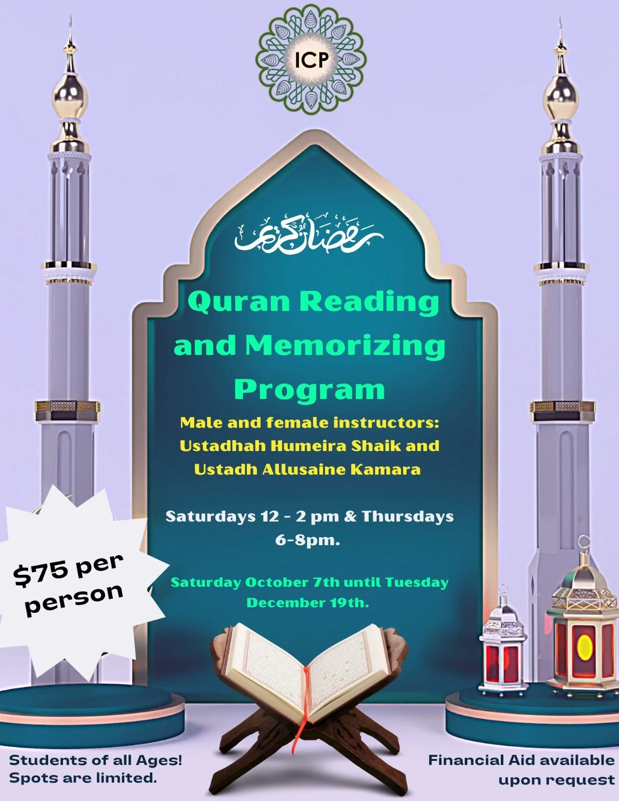 ISLAMIC CENTER OF PITTSBURGH Bi-Weekly Quran Program