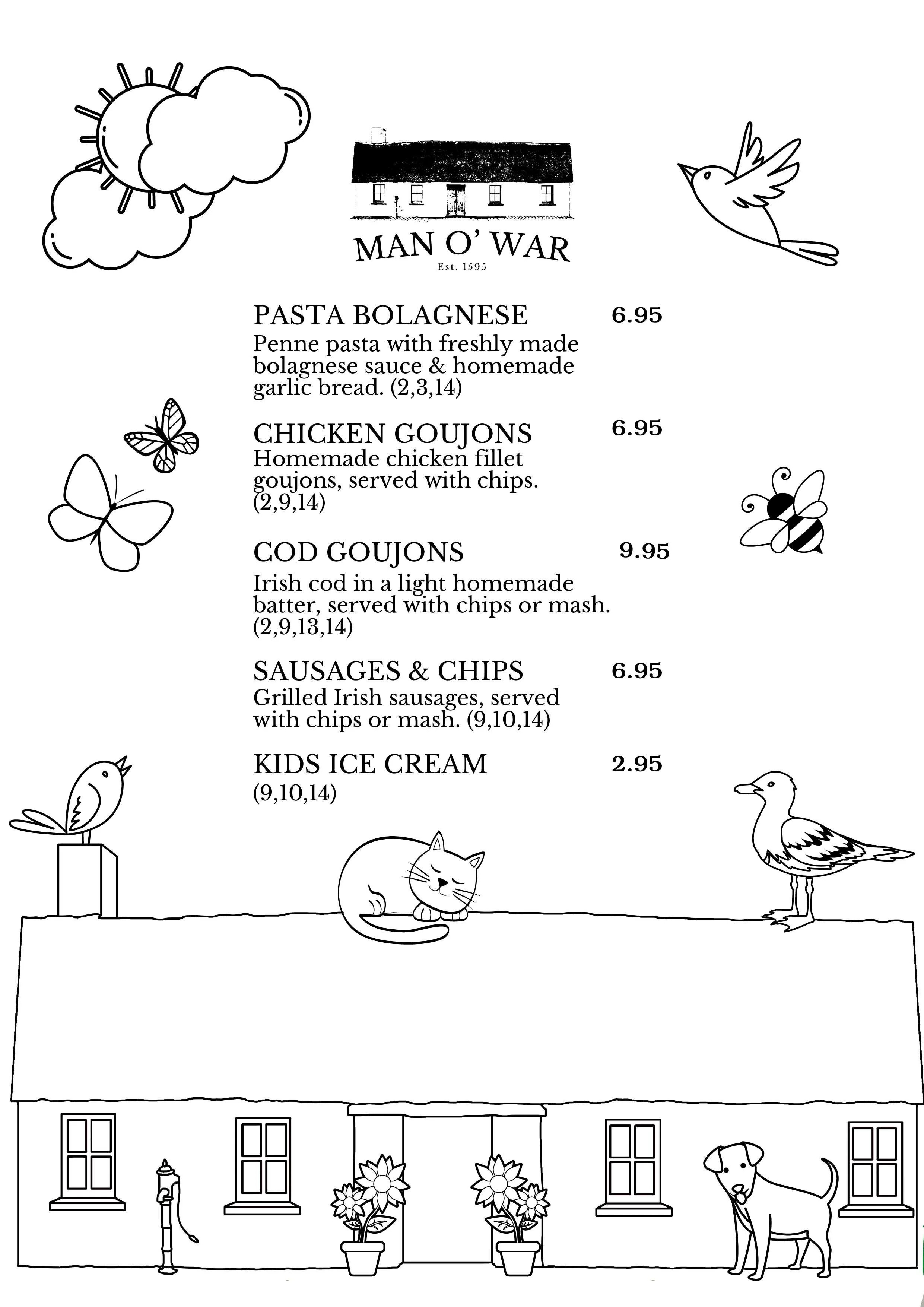 Man O'War Menu — Man O'War