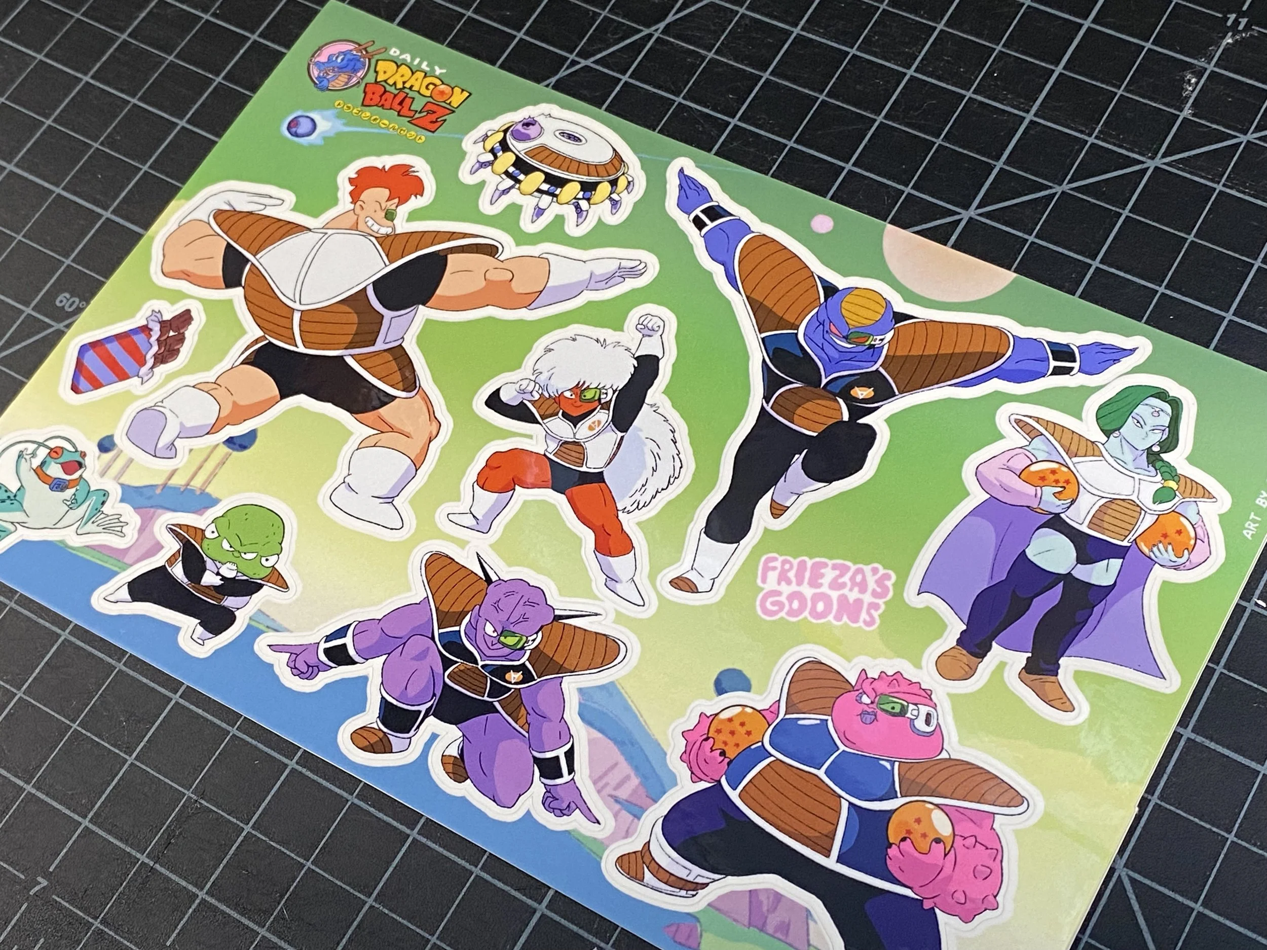Ginyu Force Sticker Sheet — Evan Palmer Comics