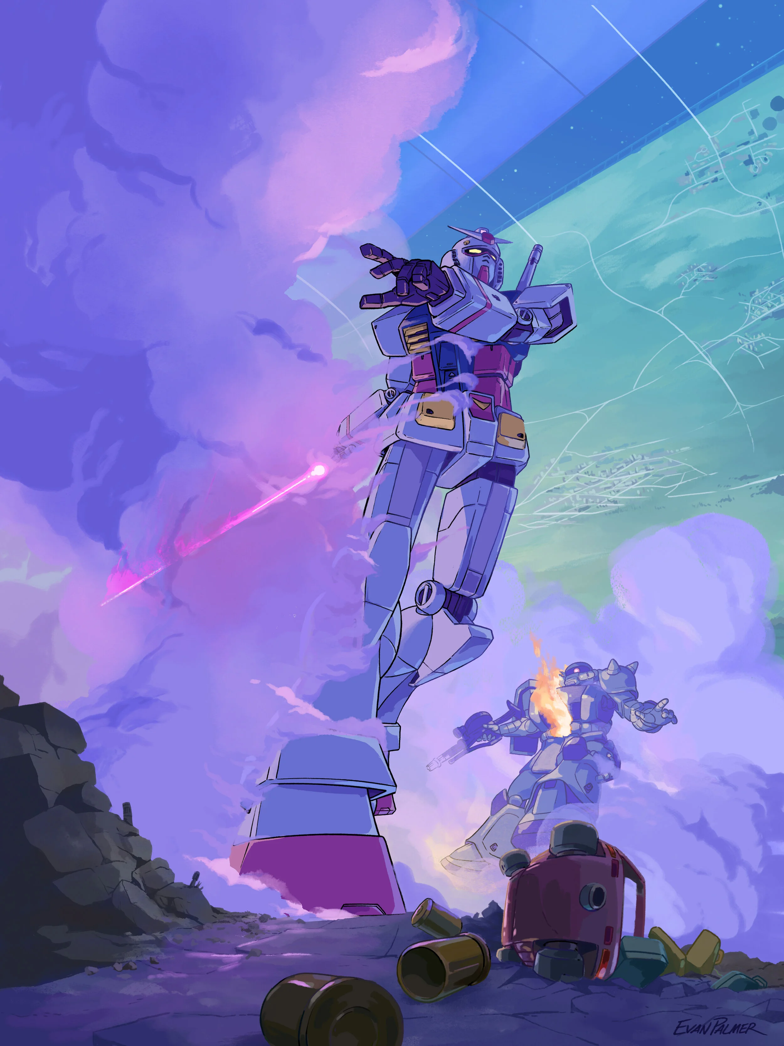 Mobile Suit Gundam Paintings — Evan Palmer Comics