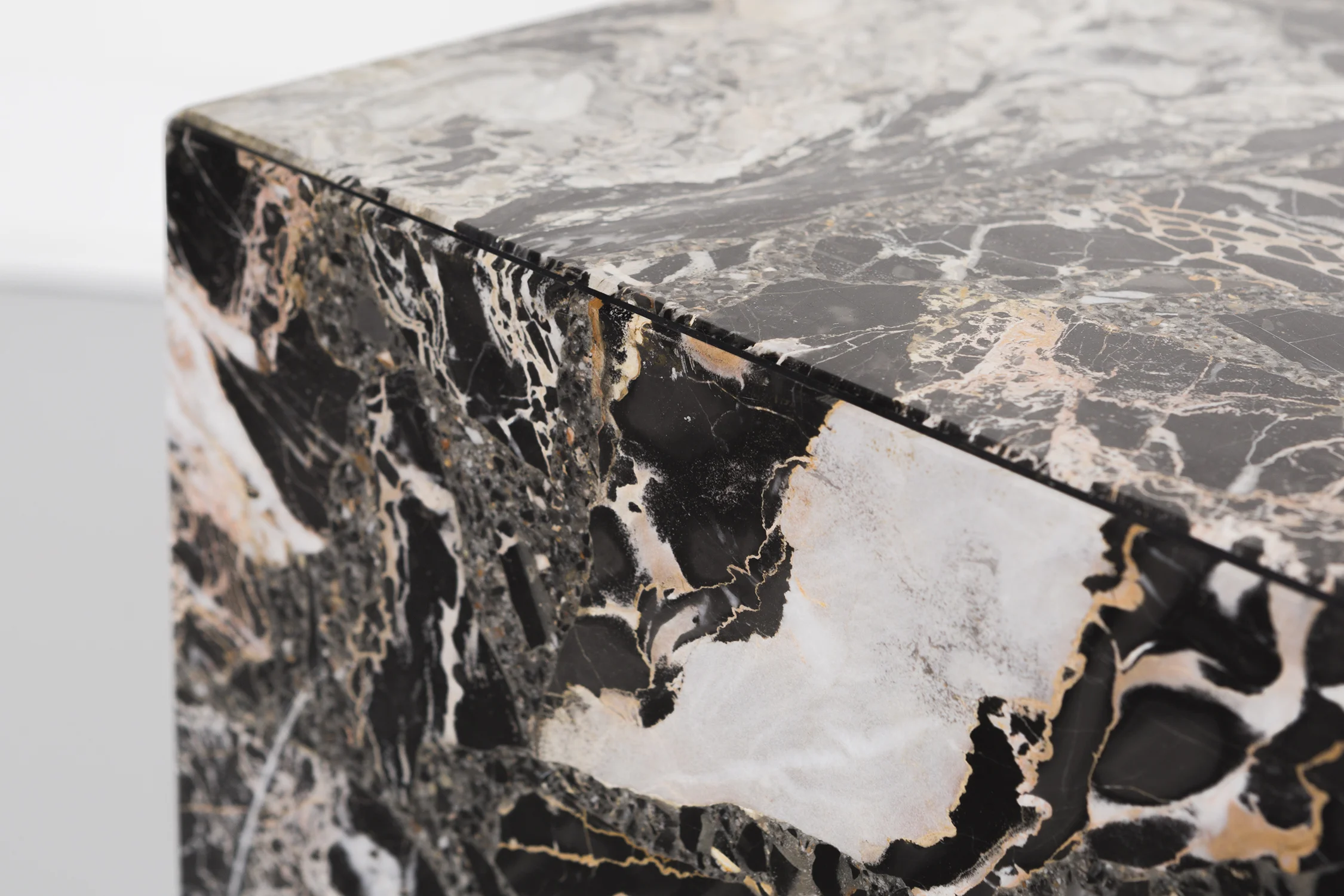 MARBLE CUBE SIDE TABLE — MATTHEW RACHMAN GALLERY