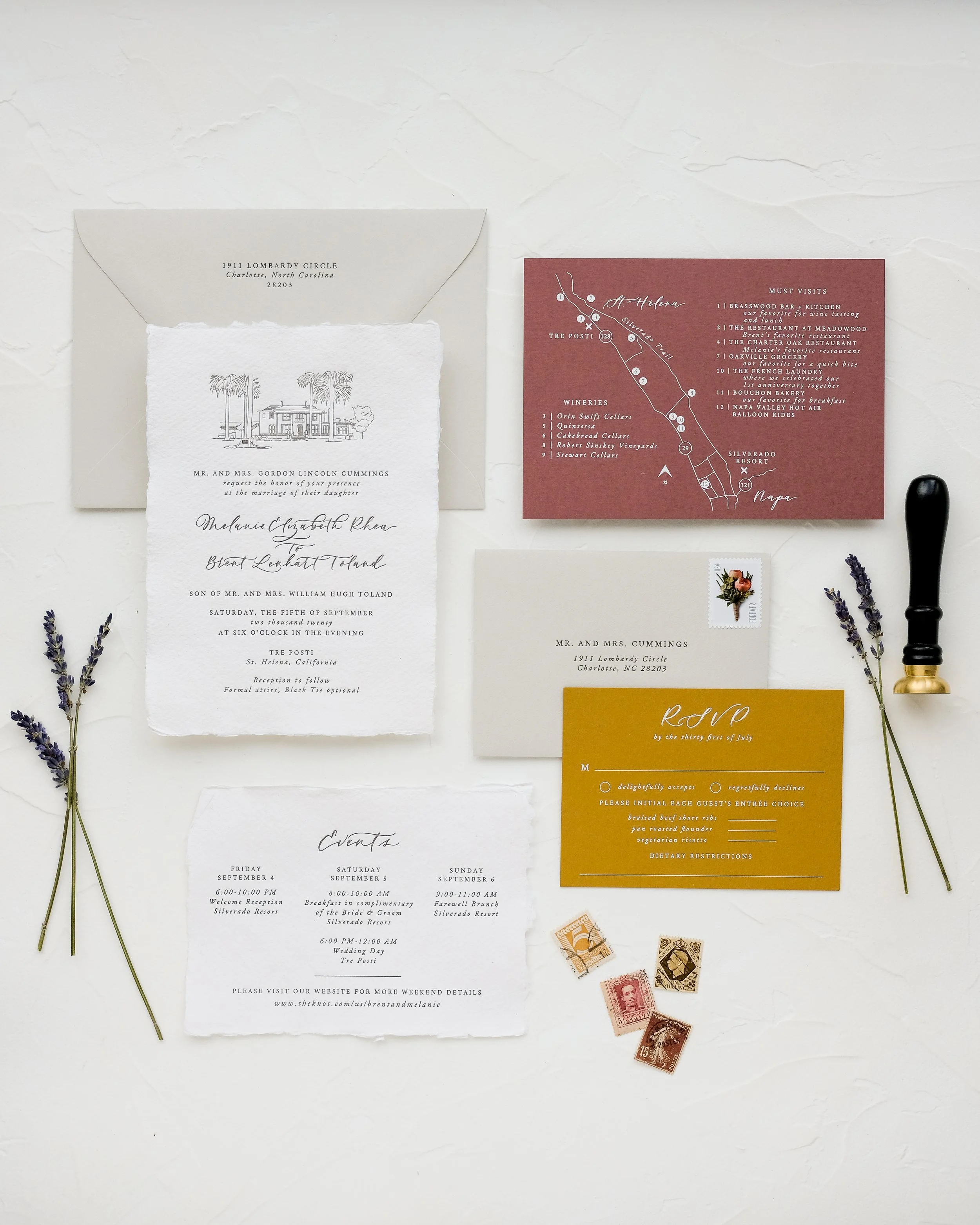 Custom Calligraphy Invitation Suites Photos — Brown Fox Calligraphy