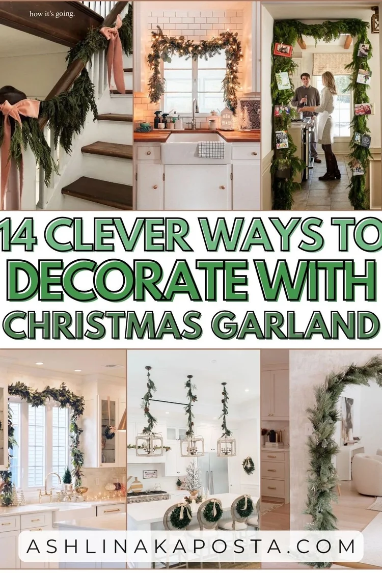14 clever ways to decorate your home with faux garland this Christmas ...