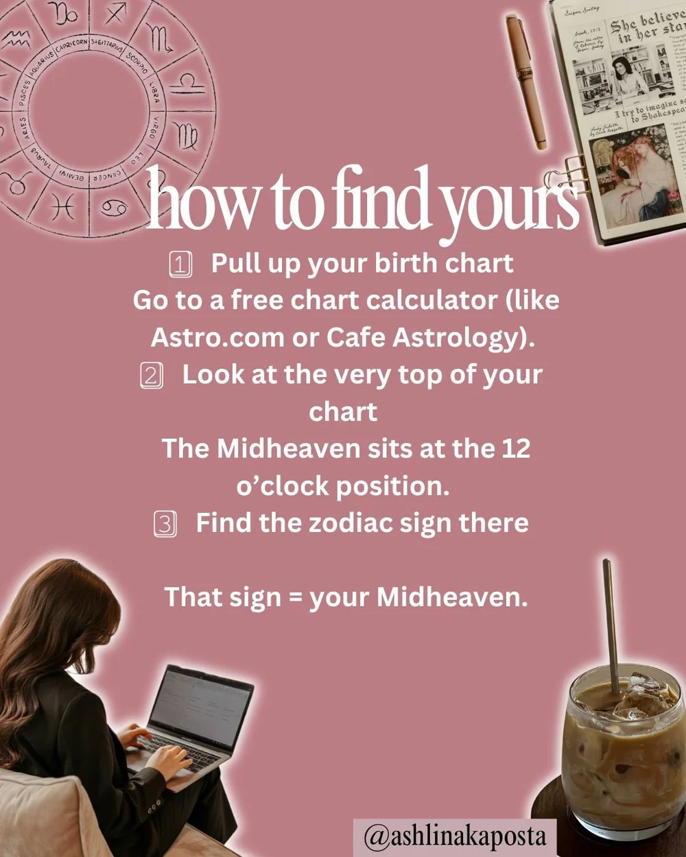 The Midheaven of Your Birth Chart Is Your Soul Purpose Guide — ASHLINA ...