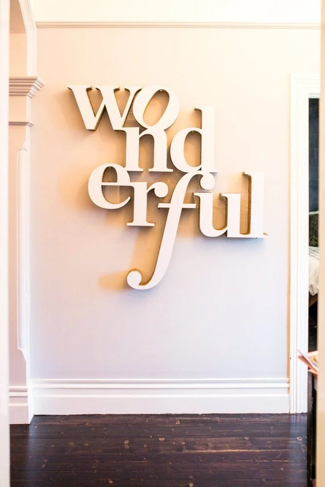 decorating with words — ASHLINA KAPOSTA