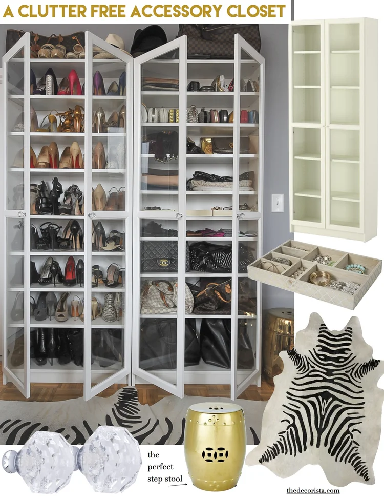 Weekend decorating idea: A clutter free accessory closet — ASHLINA KAPOSTA