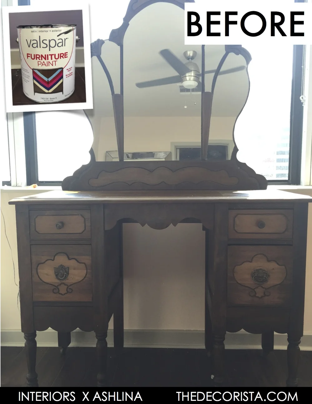 VALSPAR Rehab project: A girly + glam art deco vanity — ASHLINA KAPOSTA