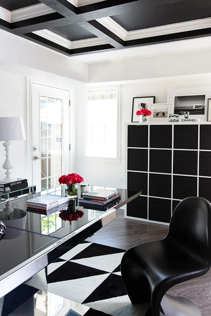 Get the look: Hollywood Glam black and white office space — ASHLINA KAPOSTA