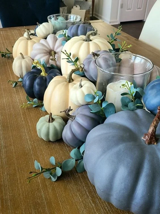 20 Beautiful Blue Pumpkin Decor Ideas For Fall — ASHLINA KAPOSTA