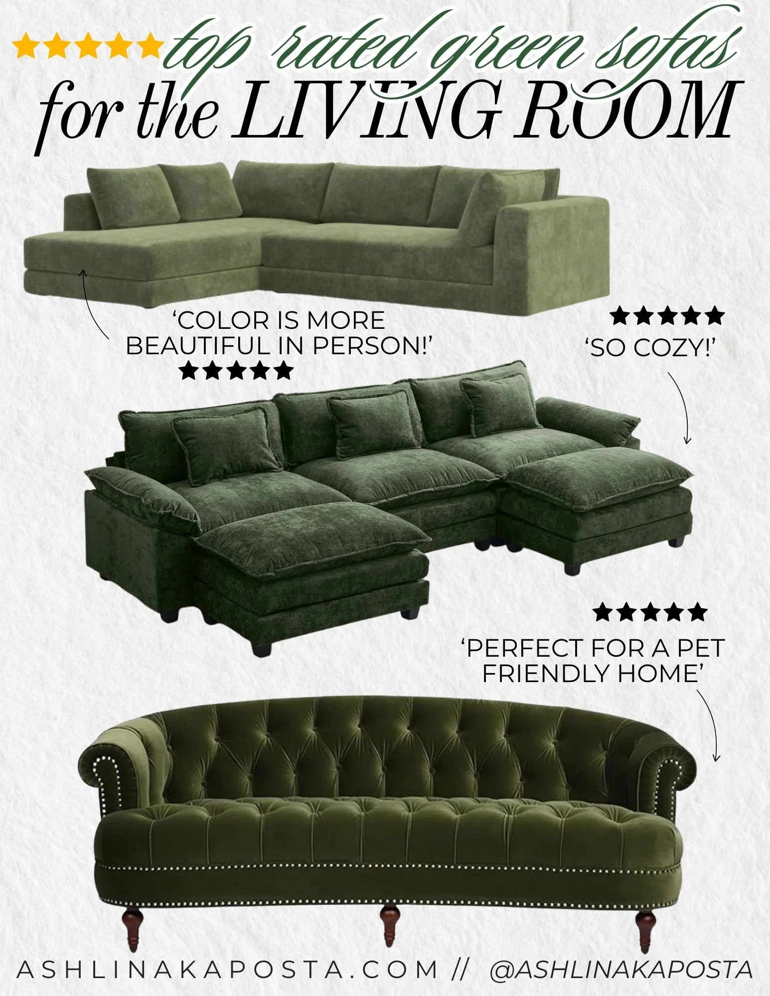 How to Style a Green Sofa: 30+ Elevated Living Room Ideas (2026 Guide ...