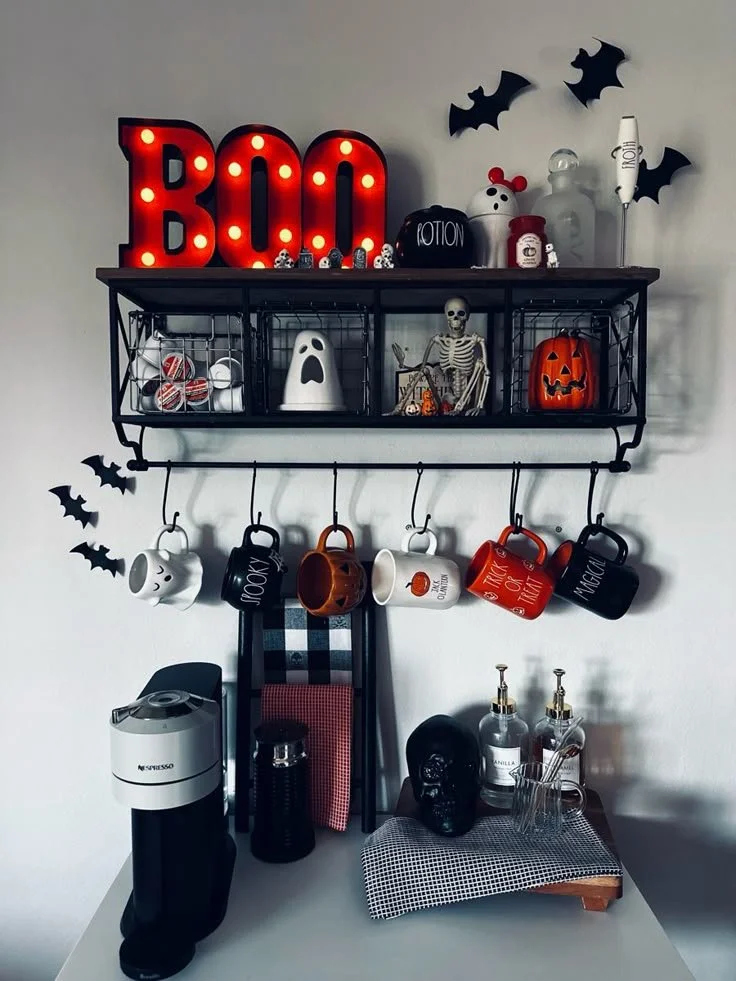20+ Chic & Spooky Halloween Coffee Bar Decor Ideas You’ll Love ...
