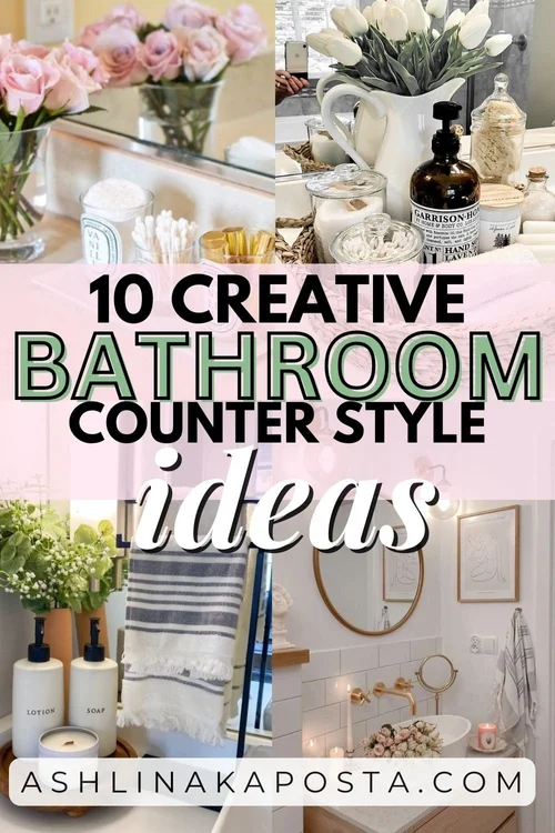 15+ Clever ways to style your small bathroom countertop space — ASHLINA ...