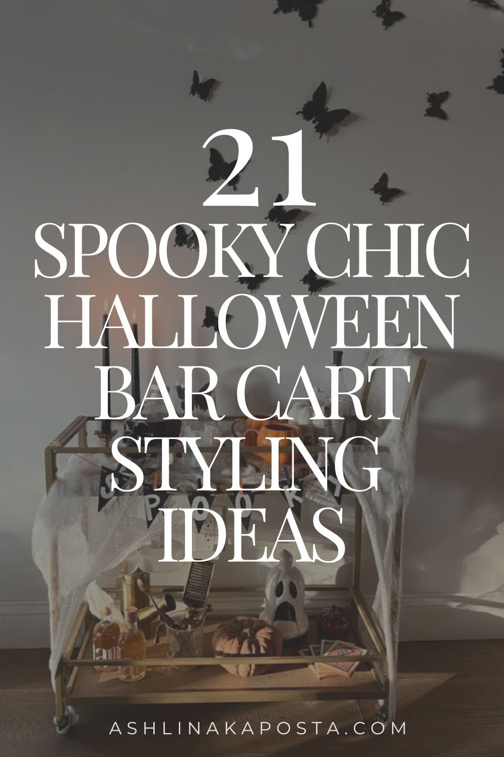 21 Chic + Spooky Halloween Bar Cart Ideas You’ll Want to Copy — ASHLINA ...