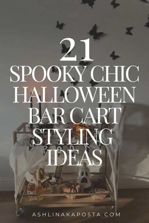 21 Chic + Spooky Halloween Bar Cart Ideas You’ll Want to Copy — ASHLINA ...