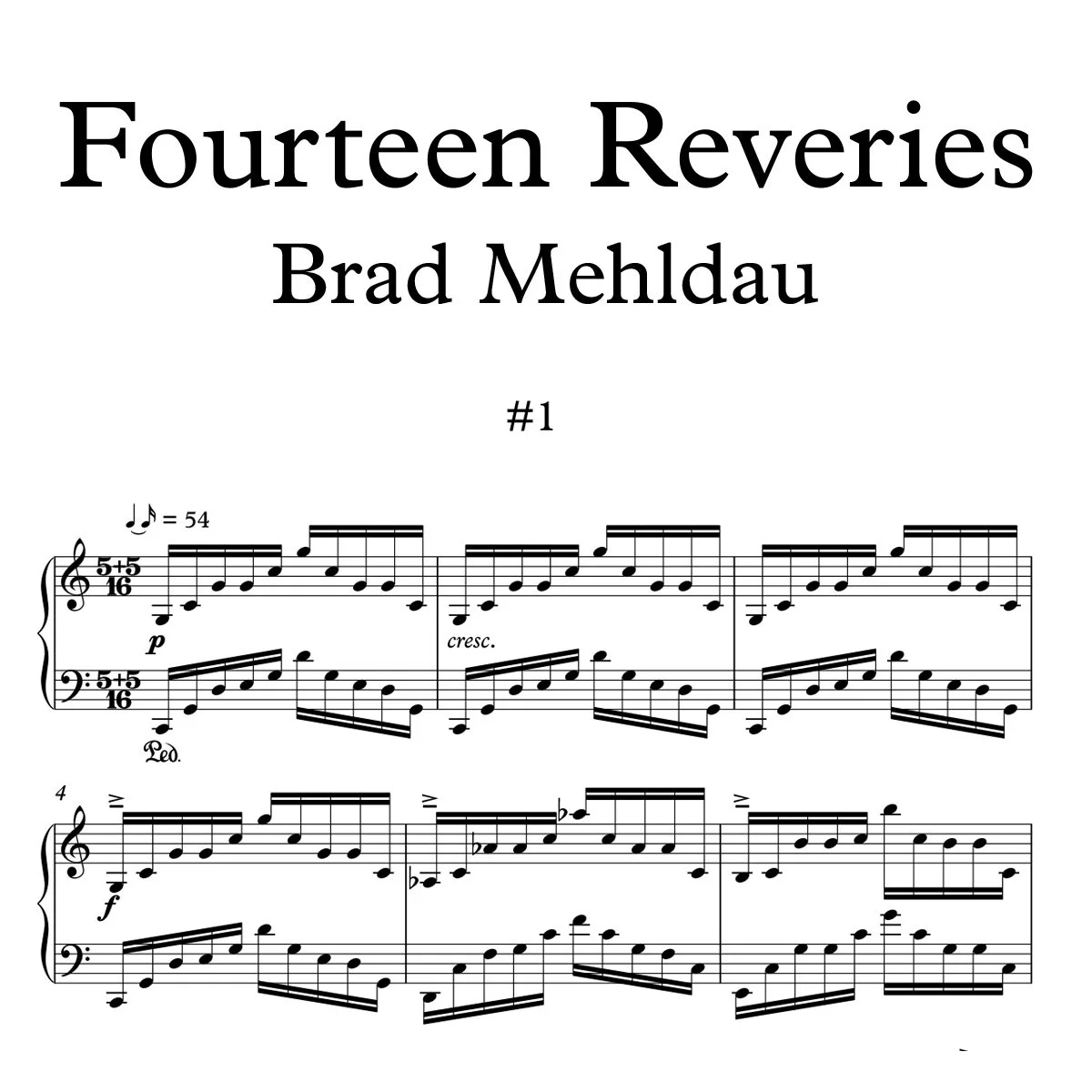 Brad’s “Fourteen Reveries” Sheet Music Now Available — Brad Mehldau
