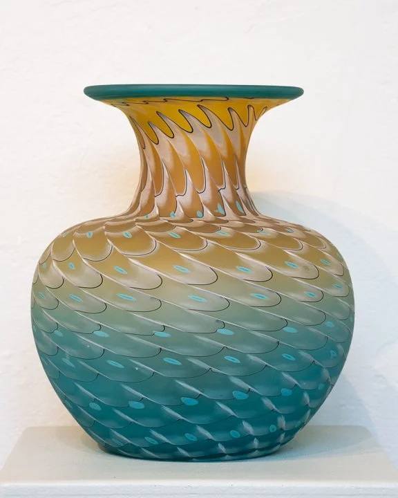 Teal Yellow Amphora - handblown glass by Dan & Joi LaChausseé — Rob ...