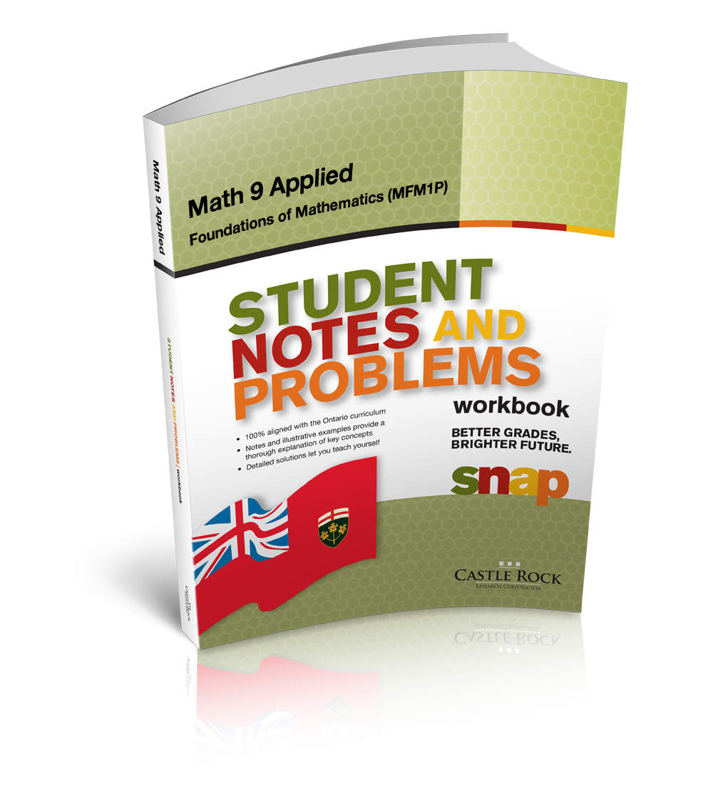 SNAP Ontario Mathematics 9 Applied Foundations Of Mathematics