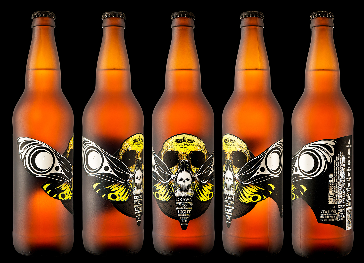 Drawn to Light Abbey Ale - Craft Beer Label Design - HGC
