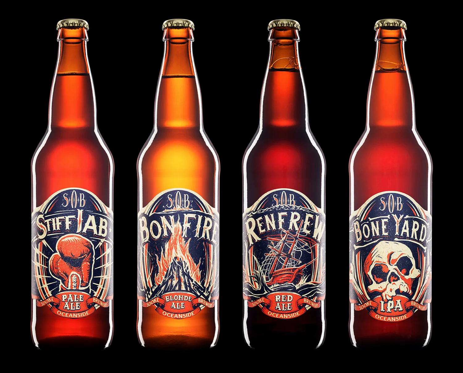 Sooke Oceanside Brewery - Bold Craft Beer Packaging - HGC