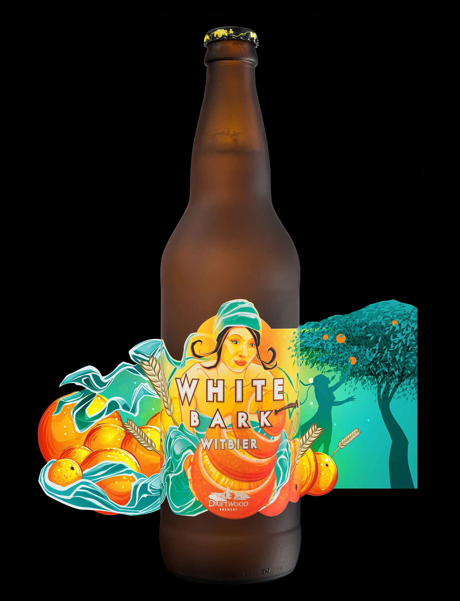 White Bark Witbier Label Design - Refreshing Craft Beer Packaging - HGC