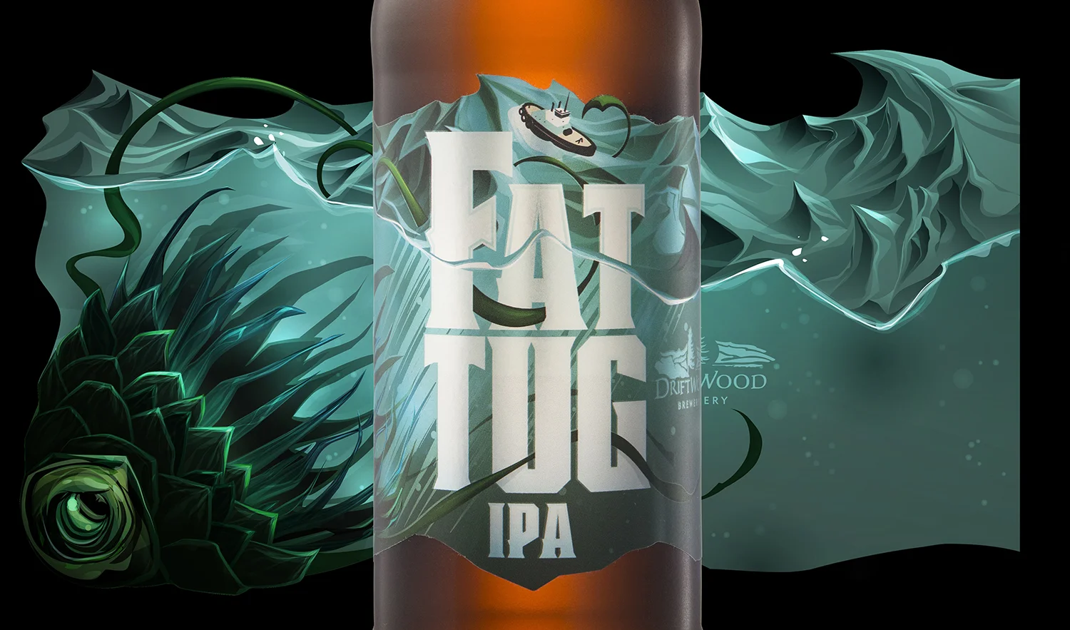 Fat Tug IPA Packaging - Craft Beer Label Design - HGC