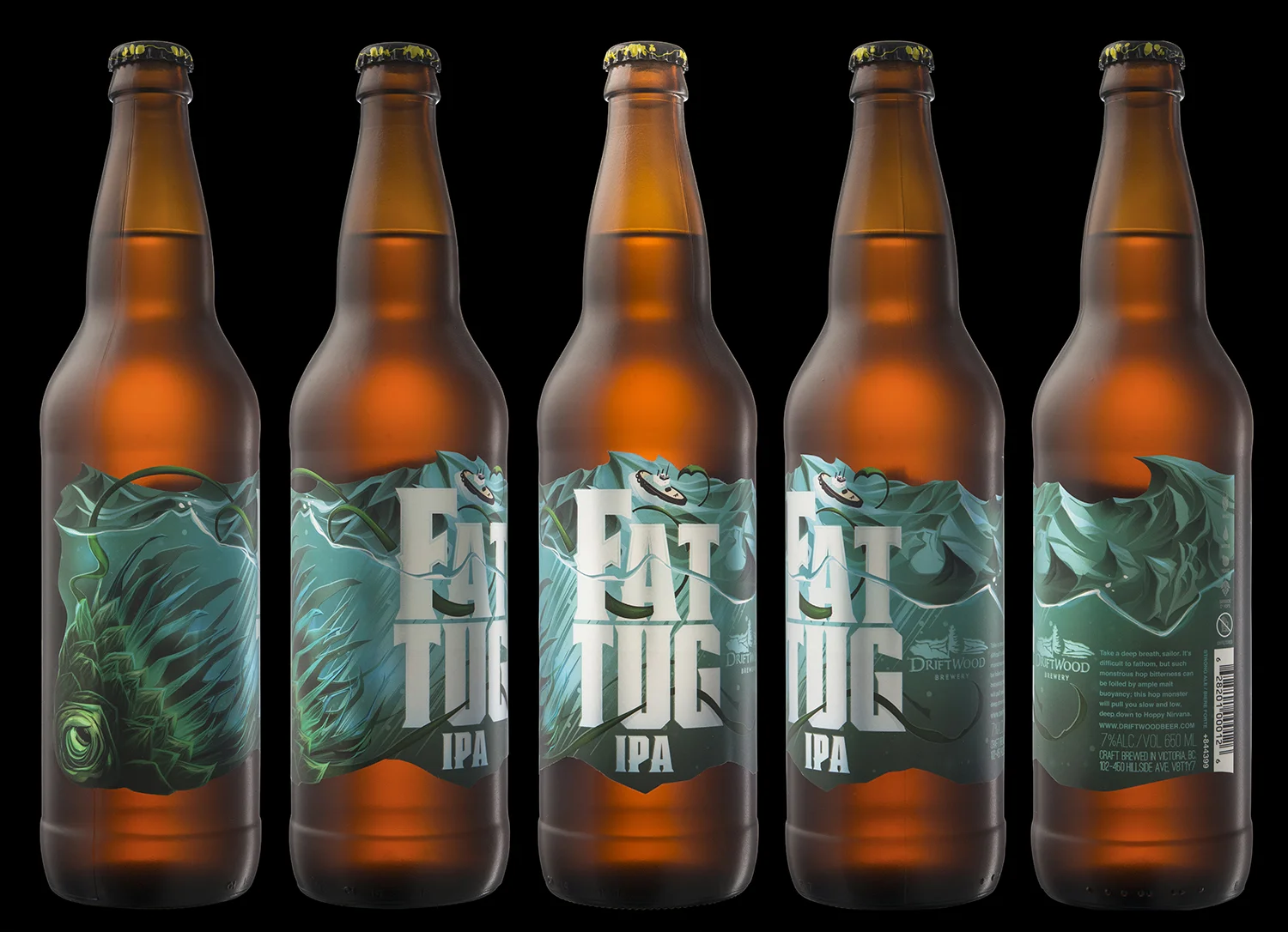 Fat Tug IPA Packaging - Craft Beer Label Design - HGC
