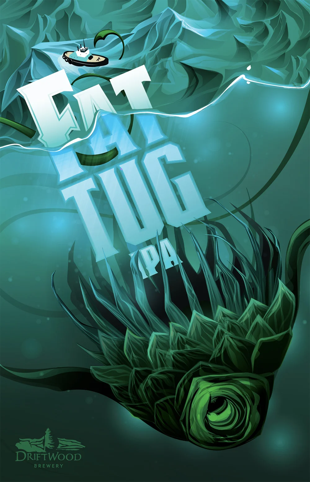 Fat Tug IPA Packaging - Craft Beer Label Design - HGC