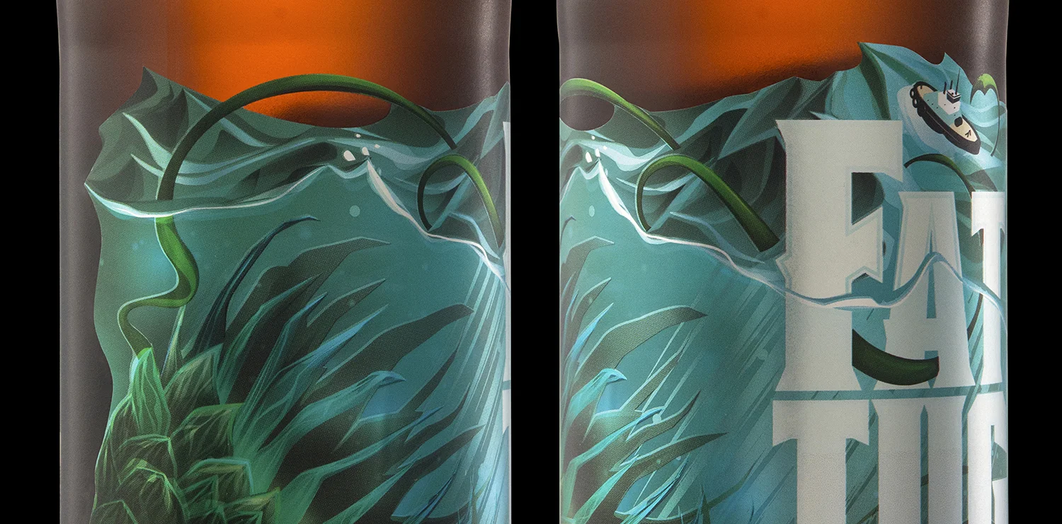 Fat Tug IPA Packaging - Craft Beer Label Design - HGC
